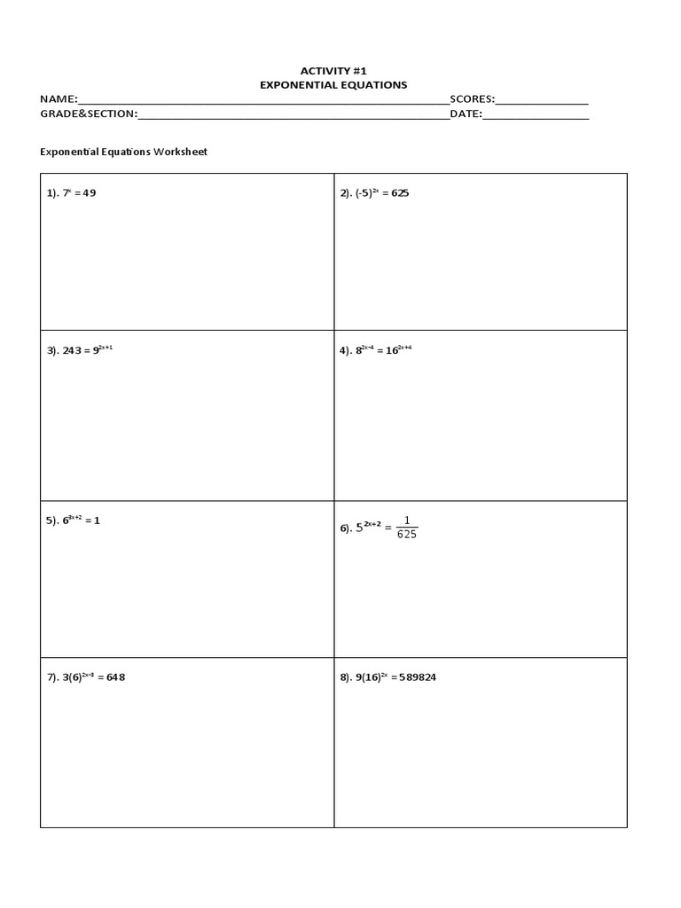 Name: - Scores: - Grade§ion: - Date | PDF