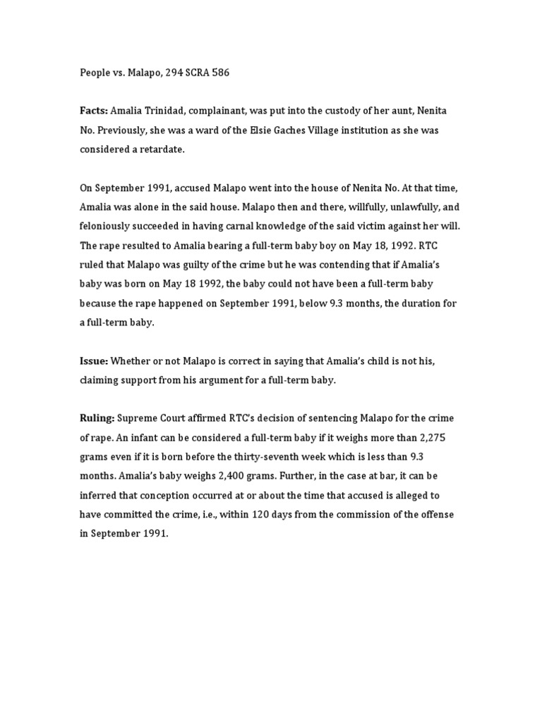 33 People Vs Malapo Digest | PDF | Law