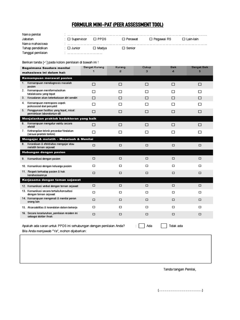 New Form Mini-PAT | PDF