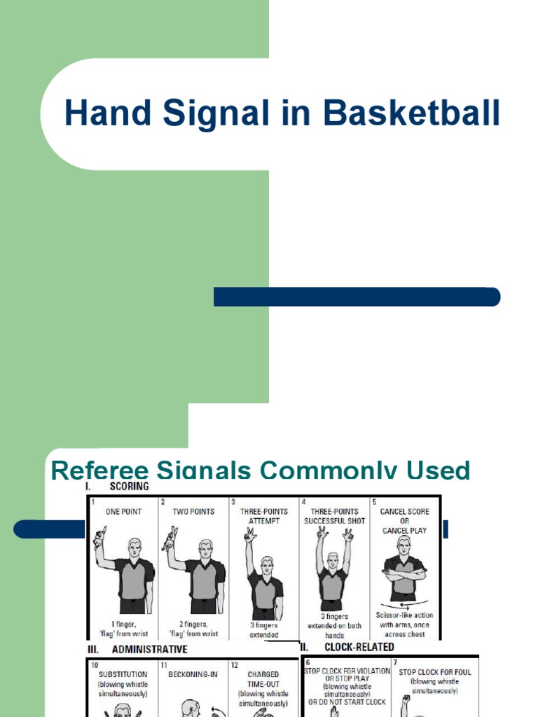 Hand Signal in Basketball | PDF