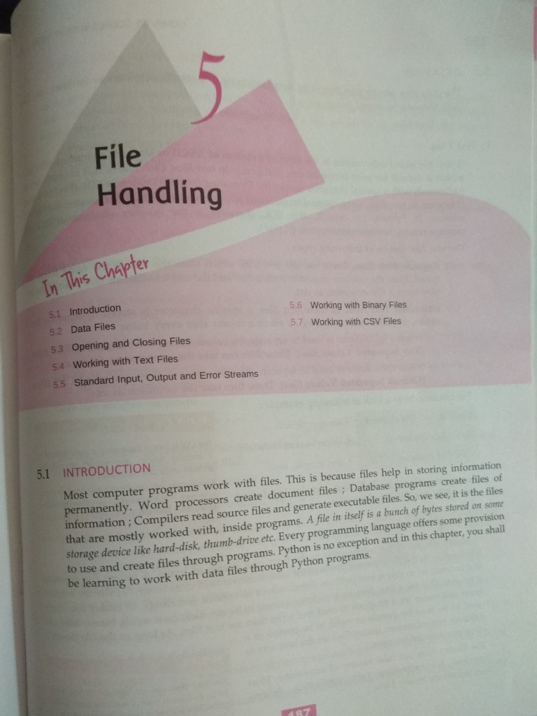 Chapter 5 Text and Binary File Handling | PDF