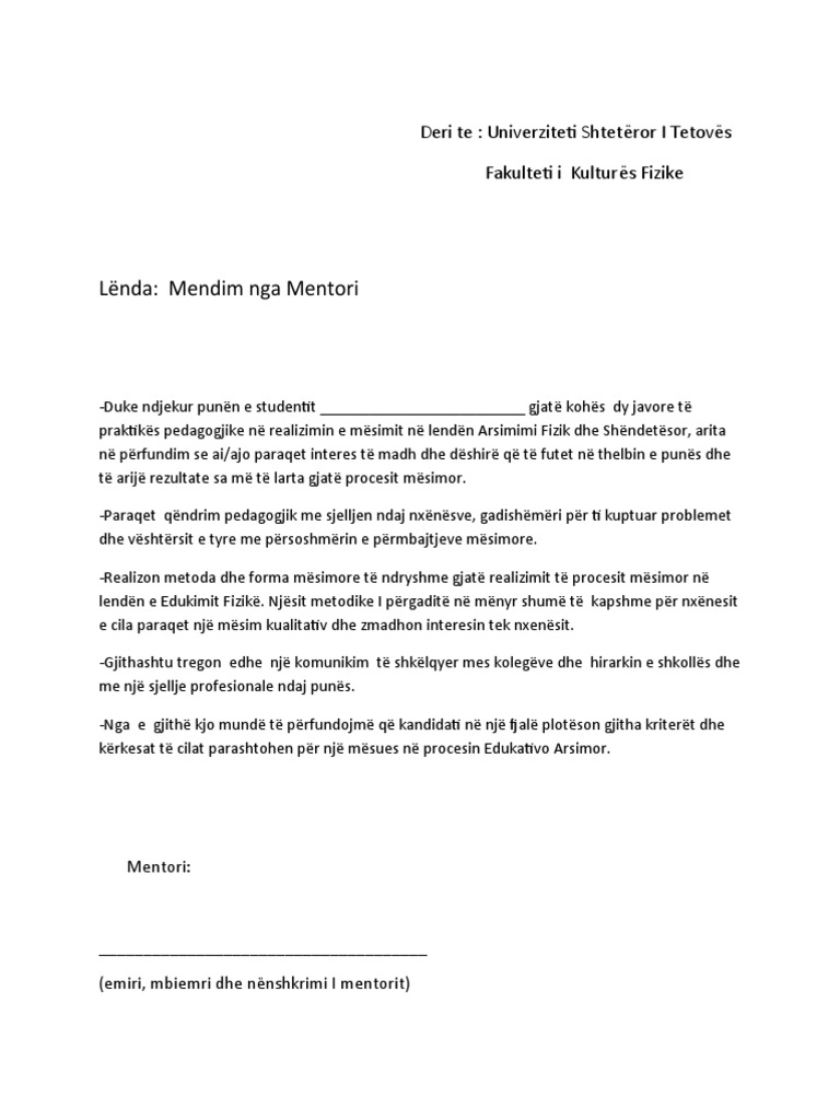 Mendimi I Mentorit | PDF