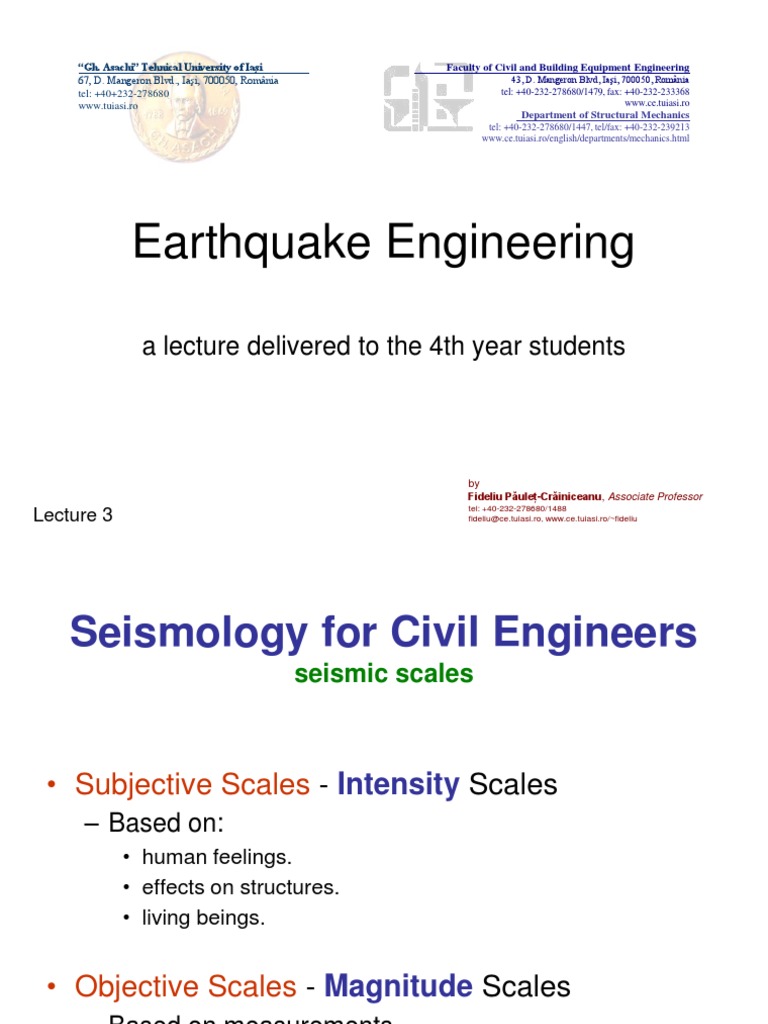 Understanding Seismic Scales: A Comparison of Intensity and Magnitude ...