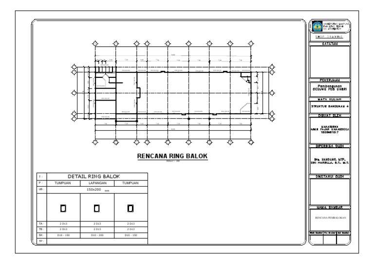 Rencana Dan Detail Ring Balok | PDF