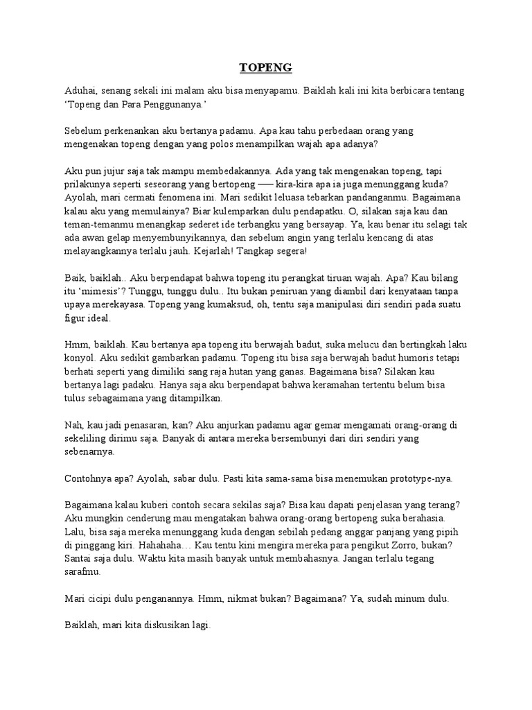 Naskah Monolog | PDF