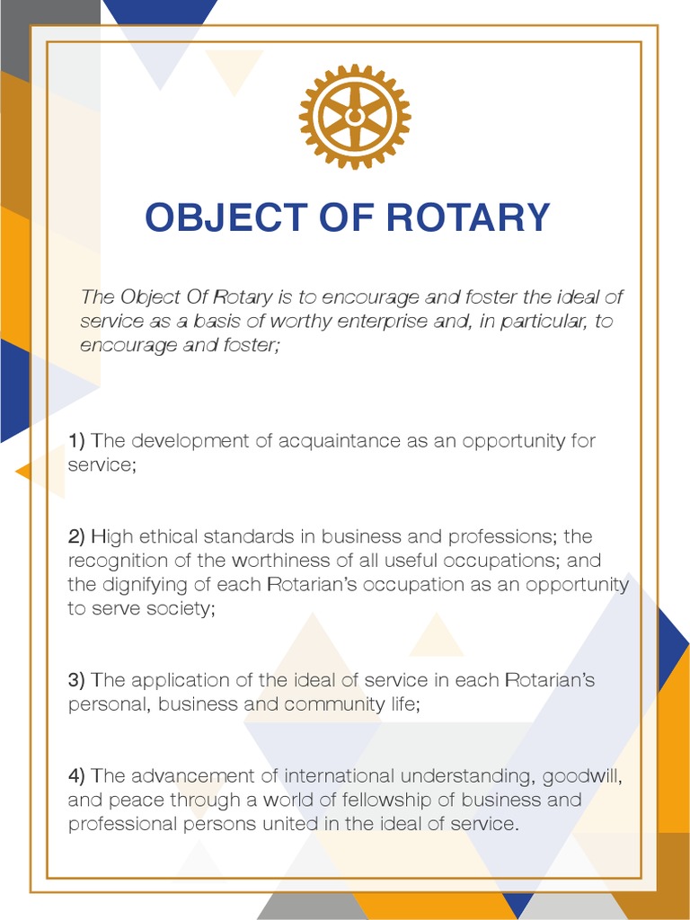 Object of Rotary PDF | PDF | Career & Growth | Travel
