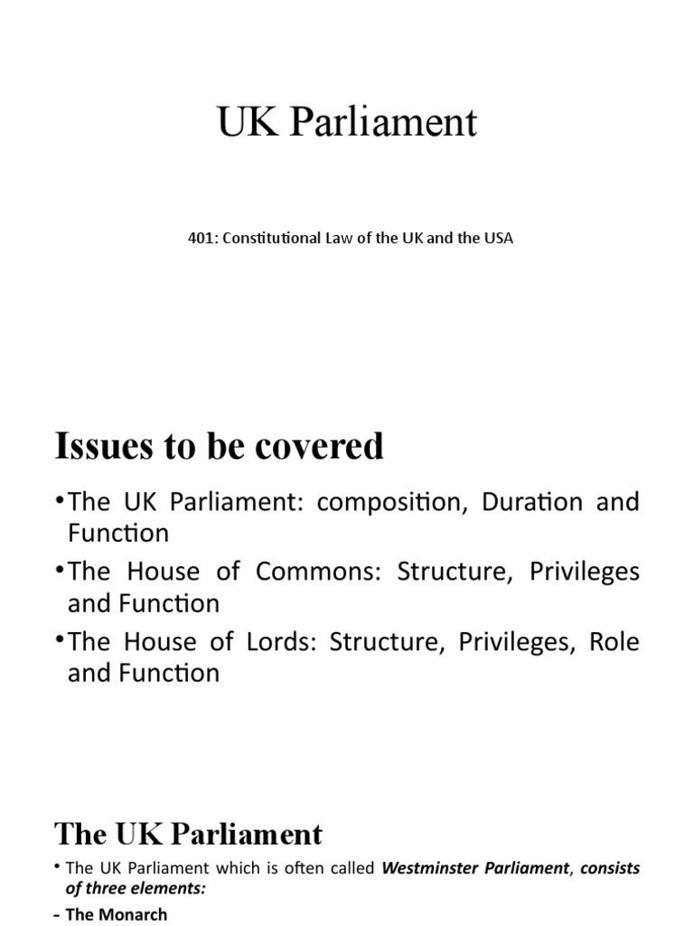 British Parliament Structure