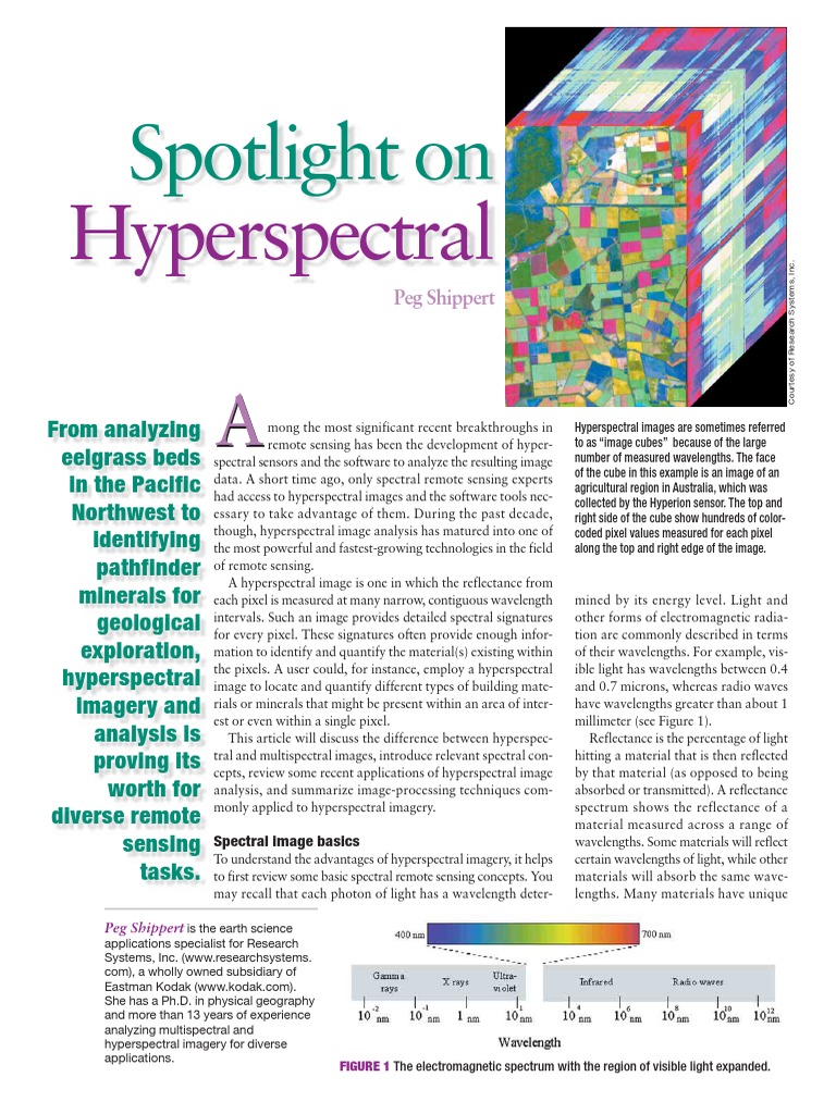Spotlight On Hyperspectral. 201 - Shippert P - PDF | PDF | Electromagnetic Spectrum | Infrared