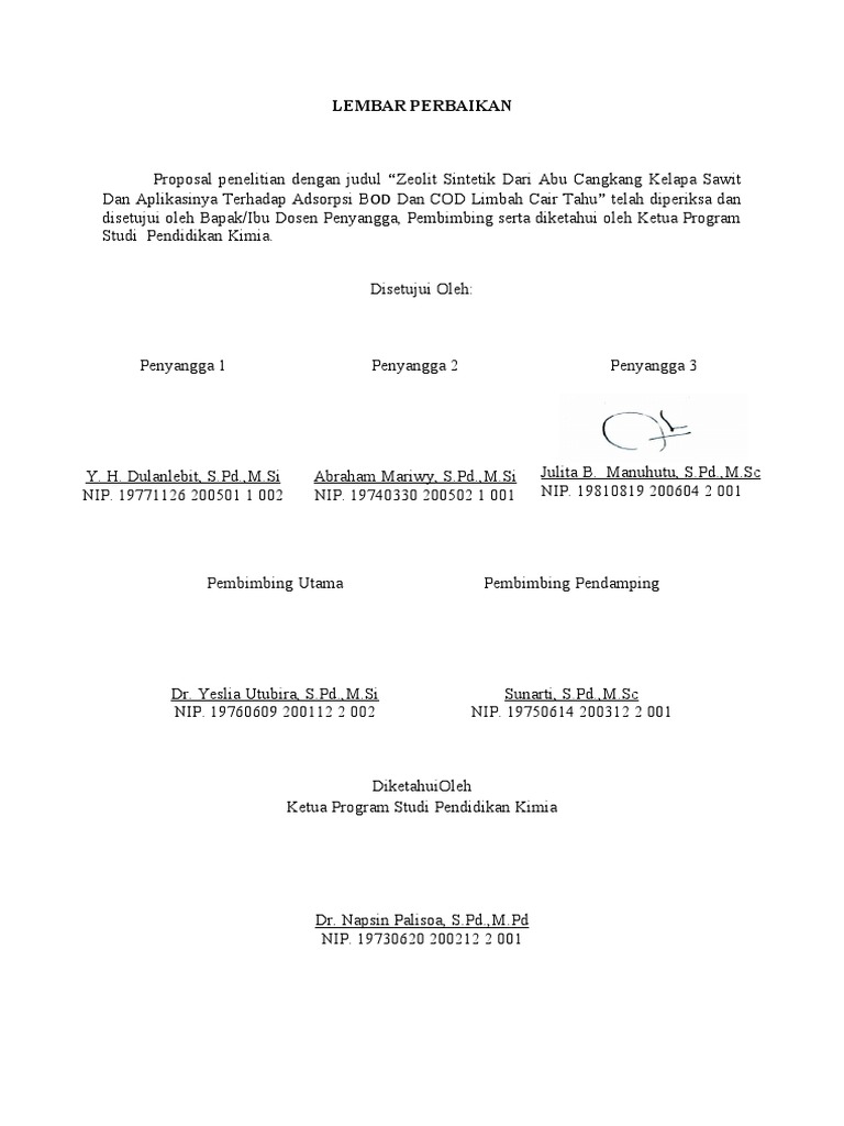 Lembar Perbaikan | PDF