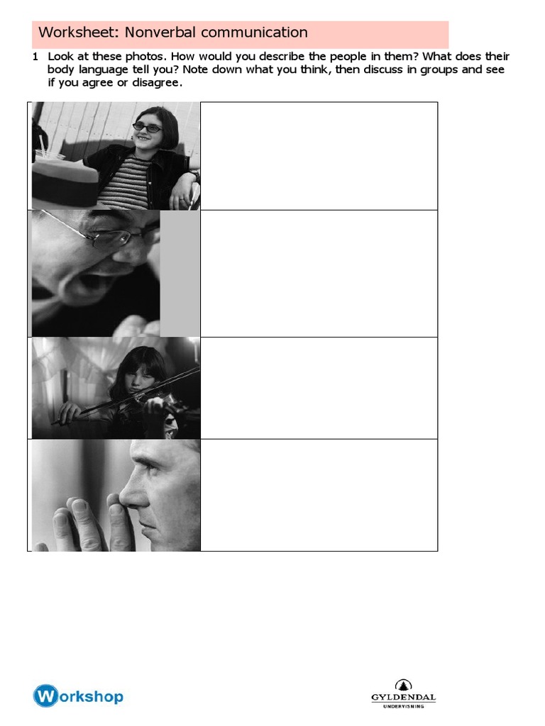 Nonverbal Communication Worksheet | PDF