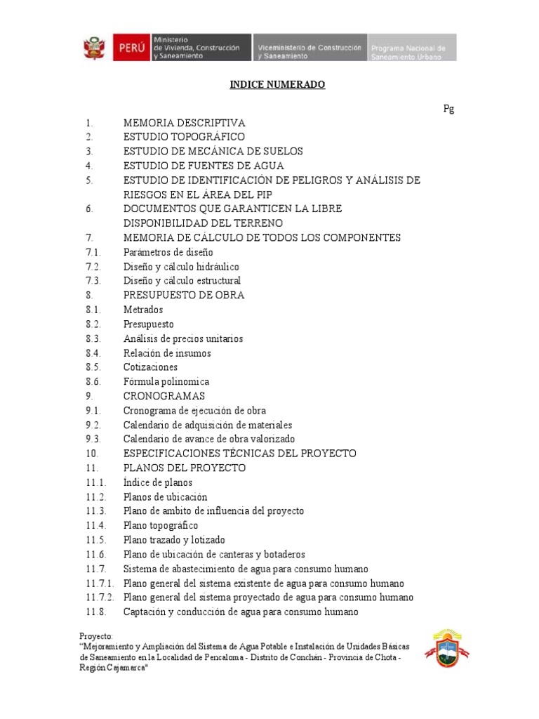 1.1. Indice Numerado | PDF | Hidrología | Agua