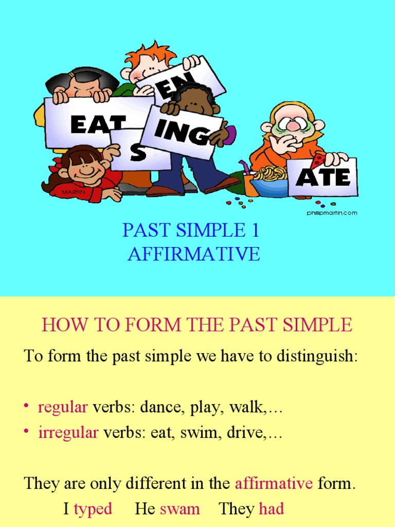 Past Simple 12 Affirmative 21 Slides Flashcards Picture Description ...