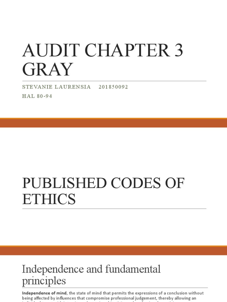 Audit Chapter 3 Gray | PDF | Auditor's Report | Audit