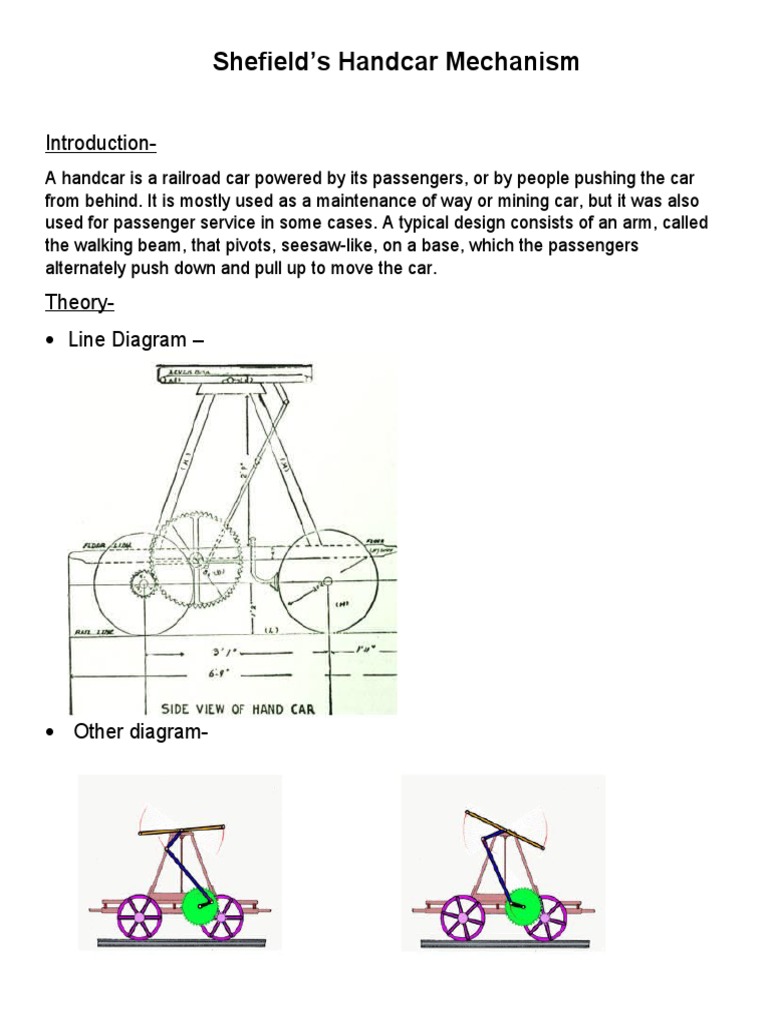 Sheffield Handcar Mechanism Explained | PDF