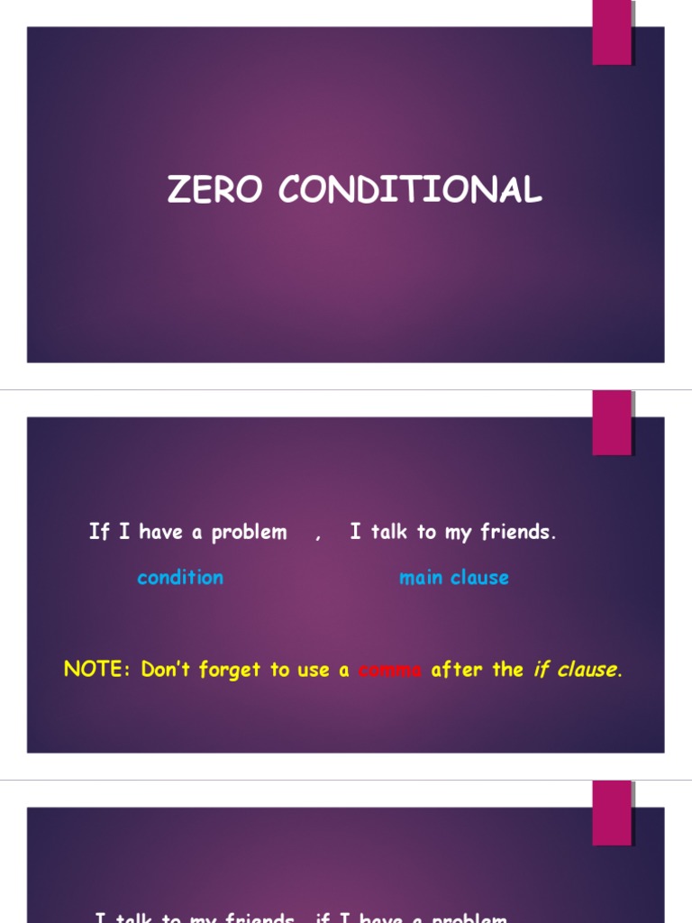 Zero Conditional | PDF | Language Arts & Discipline | Self-Improvement