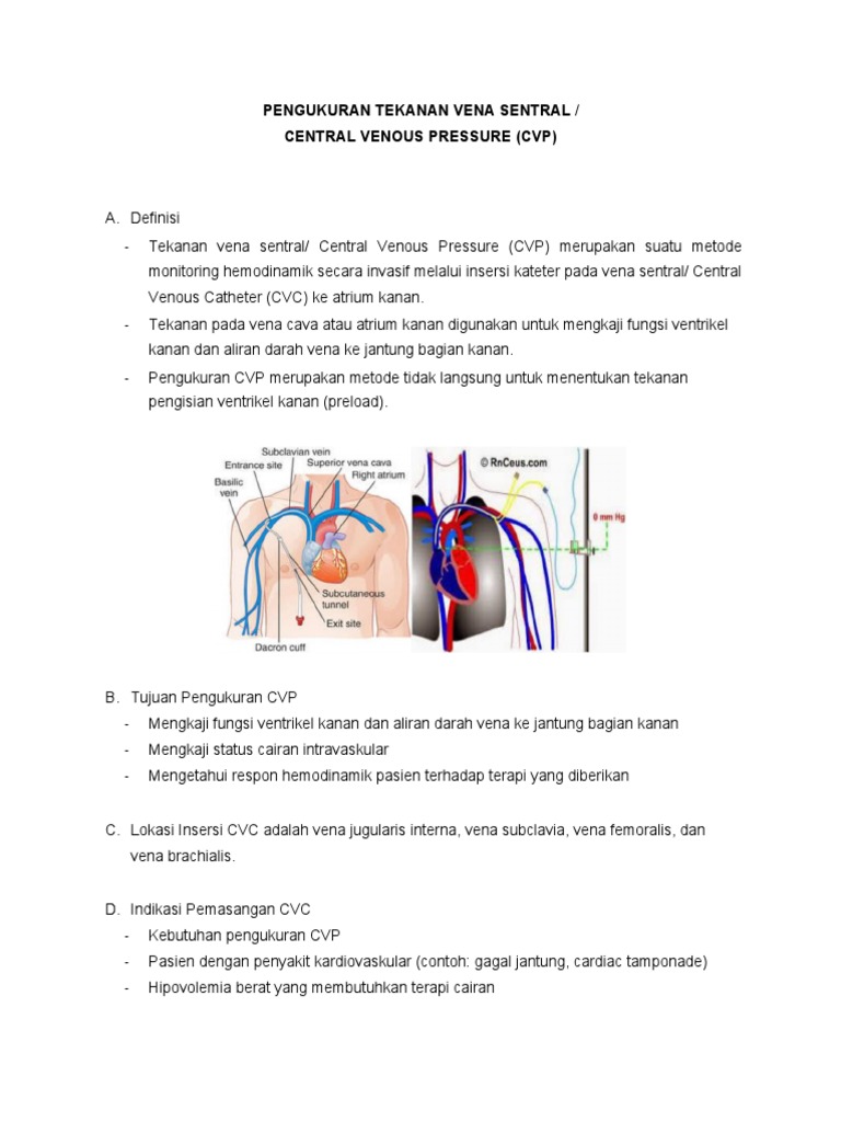 Prosedur Pengukuran CVP dan CVC | PDF