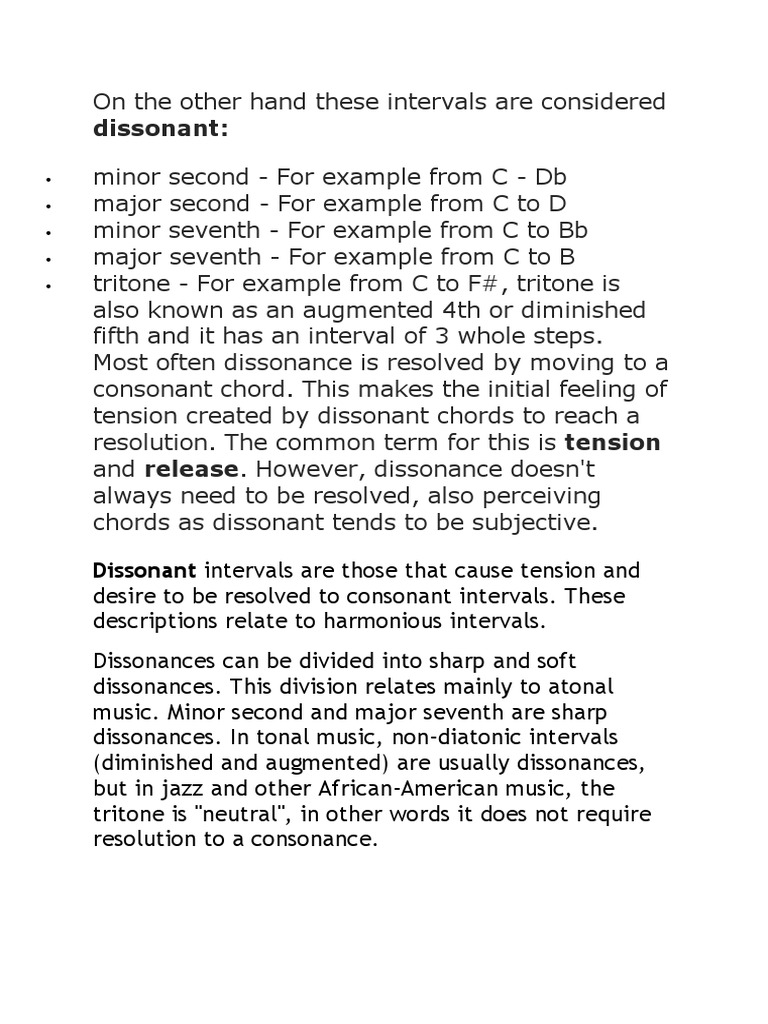 Understanding Musical Dissonance | PDF | Language Arts & Discipline ...