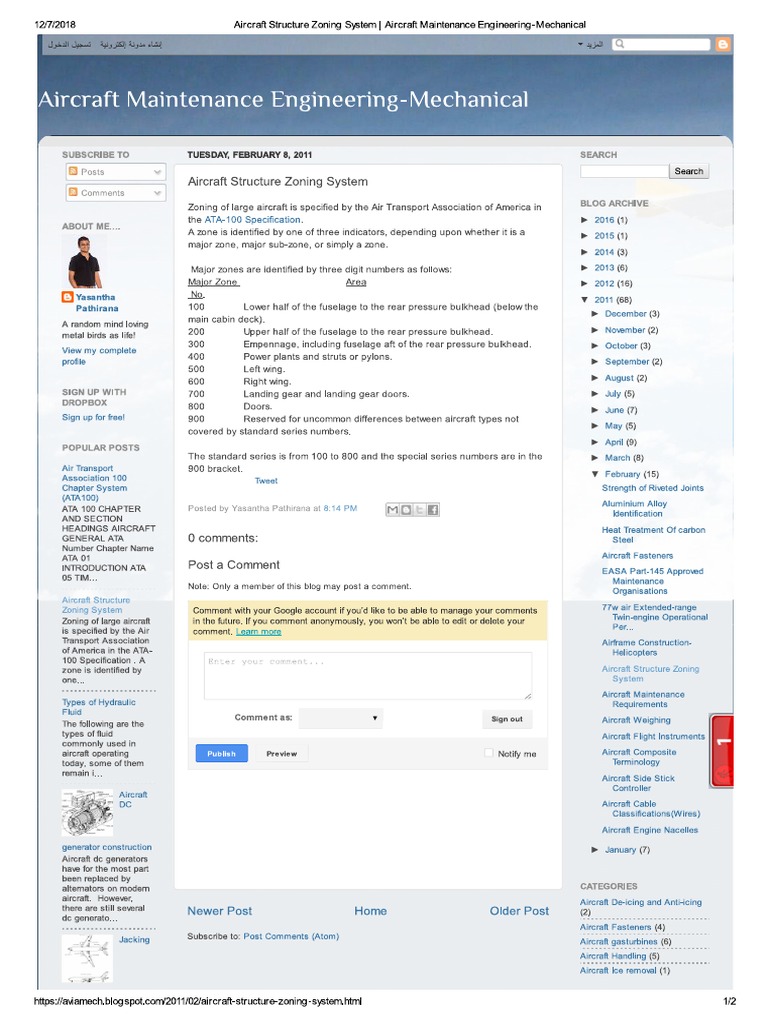 Aircraft Structure Zoning System - Aircraft Maintenance Engineering ...