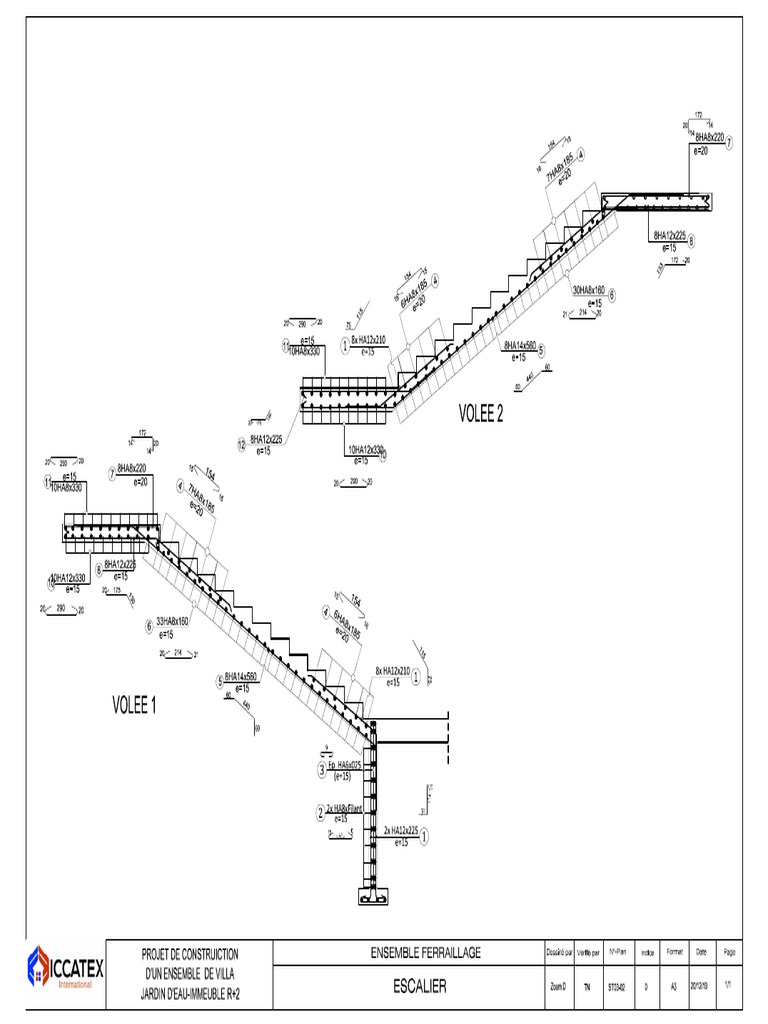 Ferraillage Escalier | PDF