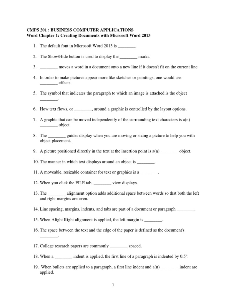 Microsoft Word Class Work 3 | PDF | Microsoft Word | Paragraph