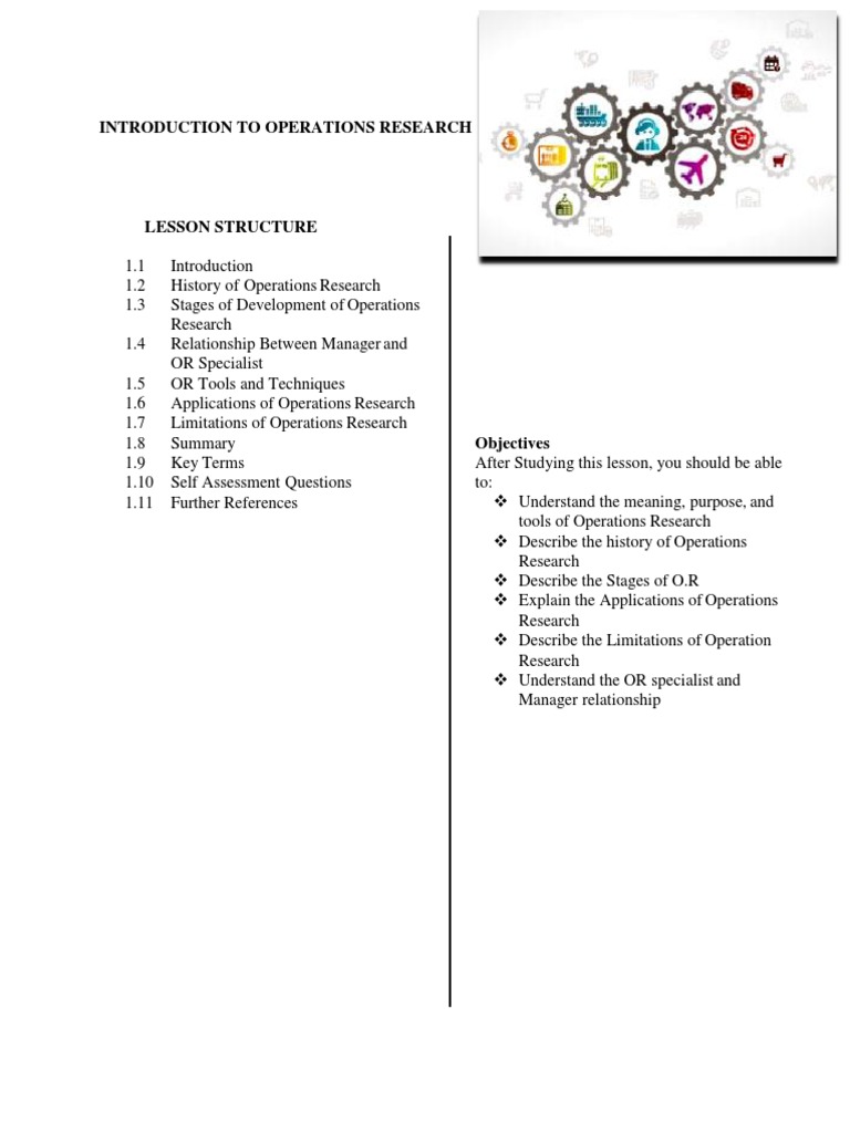 Introduction To Operations Research PDF | PDF | Operations Research | Conceptual Model