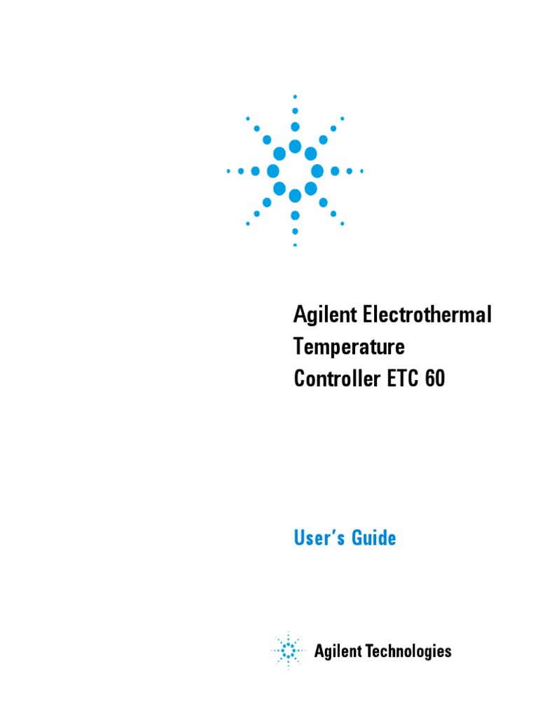 Agilent Electrothermal Temperature Controller ETC 60: User's Guide ...