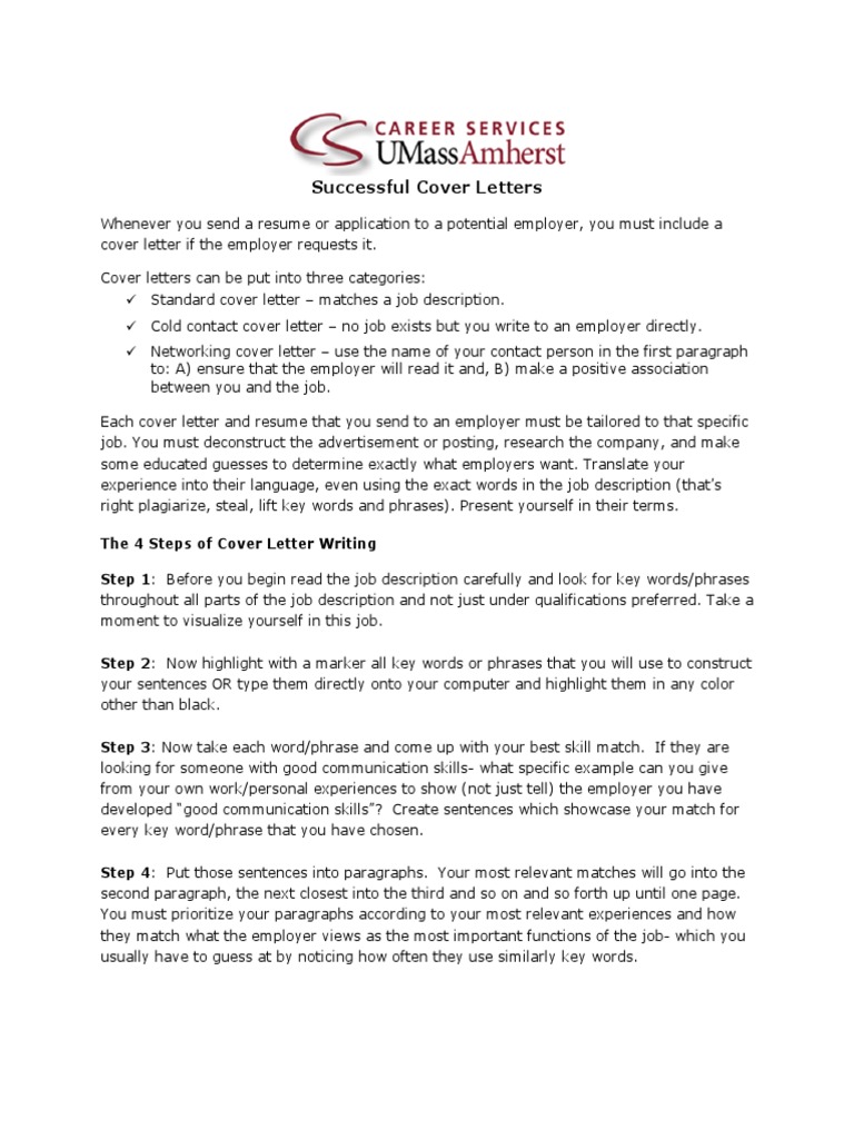 Successful Cover Letters PDF | PDF | Résumé | Paragraph