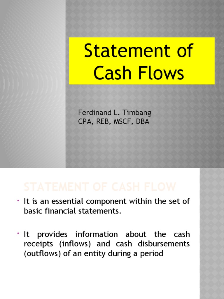Statement of Cash Flows | PDF | Deferral | Securitization