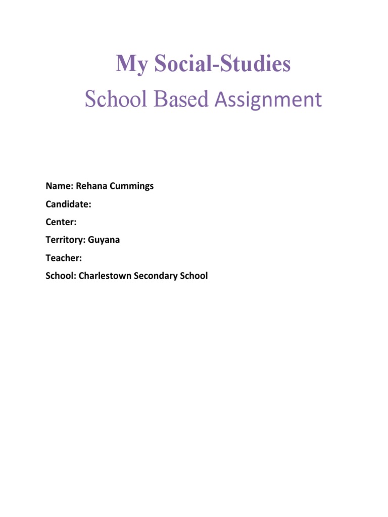 Social Studies Cover Page | PDF