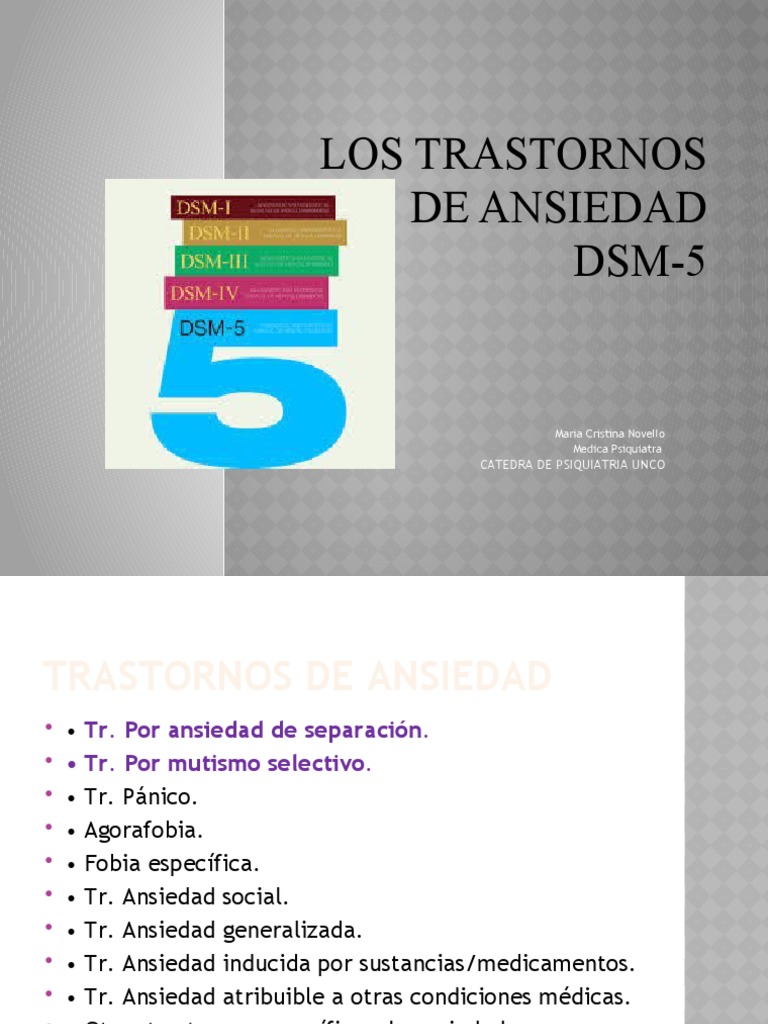 Los Trastornos de Ansiedad DSM-5 1 | PDF | Manual Diagnóstico y Estadístico de los Trastornos ...