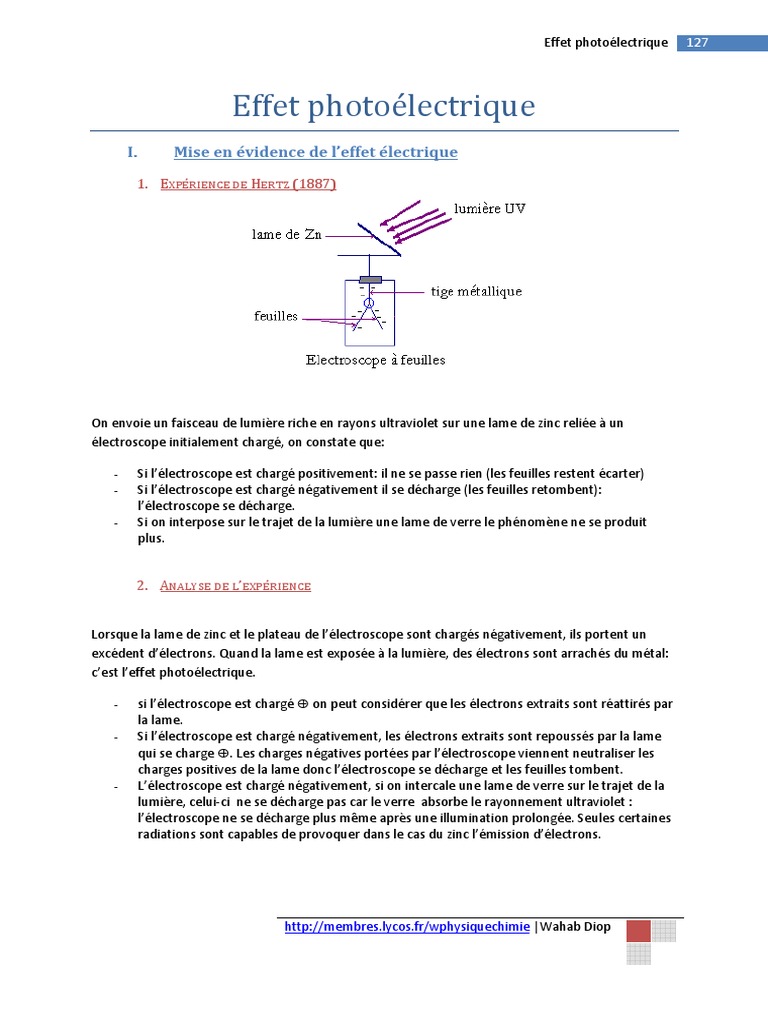 Photoelectricite PDF | PDF | Effet photoélectrique | Photon