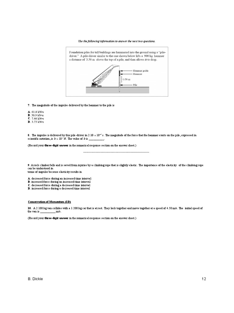 Momentum Worksheet 42 PDF | PDF | Collision | Momentum