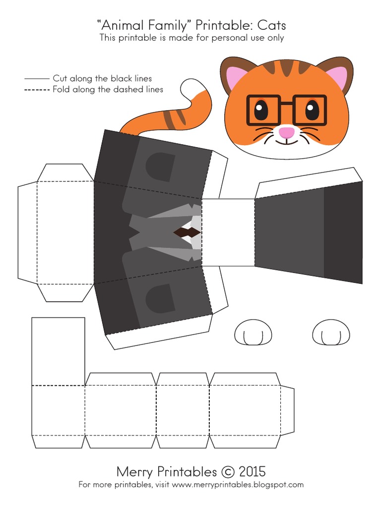 Cat Family Printable Template | PDF | Poetry