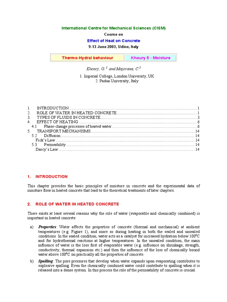 Moisture - Khoury | PDF | Adsorption | Diffusion