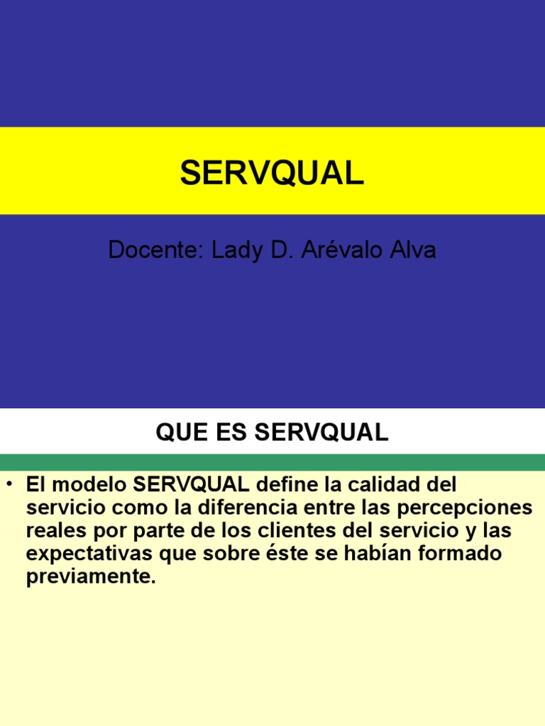 Modelo Servqual | PDF | Cliente | Ingeniería de confiabilidad