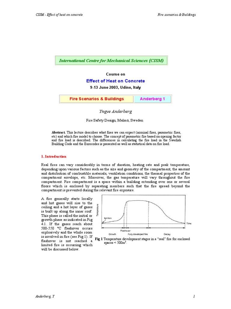 CISM - Effect of heat on concrete fire scenarios & buildings | PDF ...