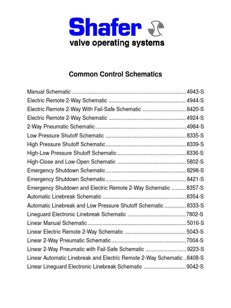 Common Control Schematics | PDF | Valve | Actuator
