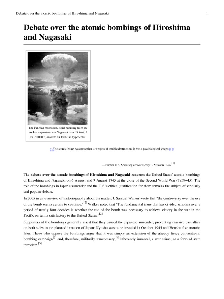 Bomb | PDF | Atomic Bombings Of Hiroshima And Nagasaki | Surrender Of Japan