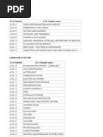 Ata Chapter List | PDF | Transport | Aircraft