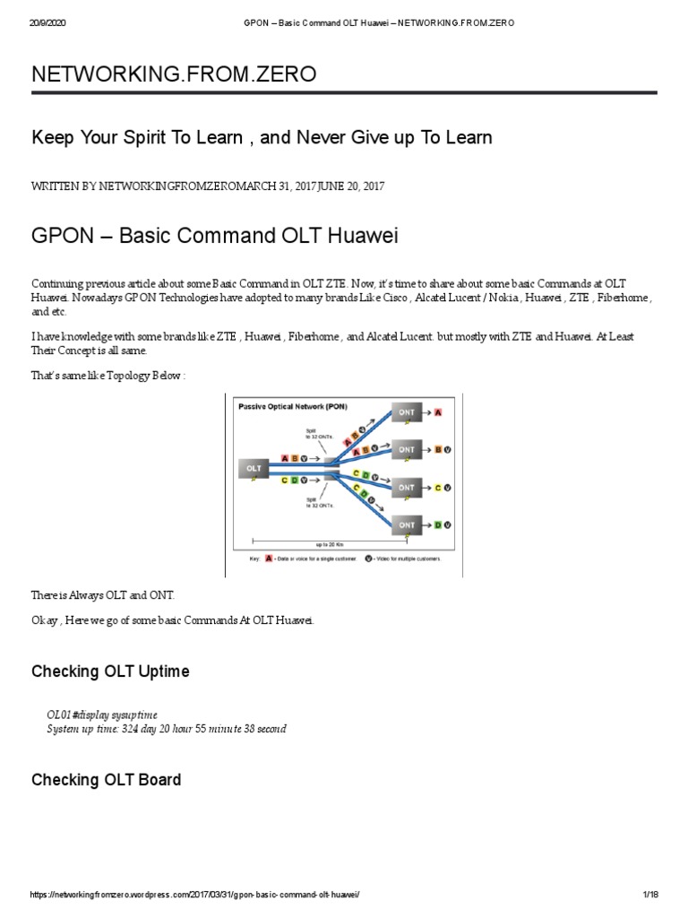 Huawei OLT Commands Guide | PDF | Command Line Interface | Network Layer Protocols
