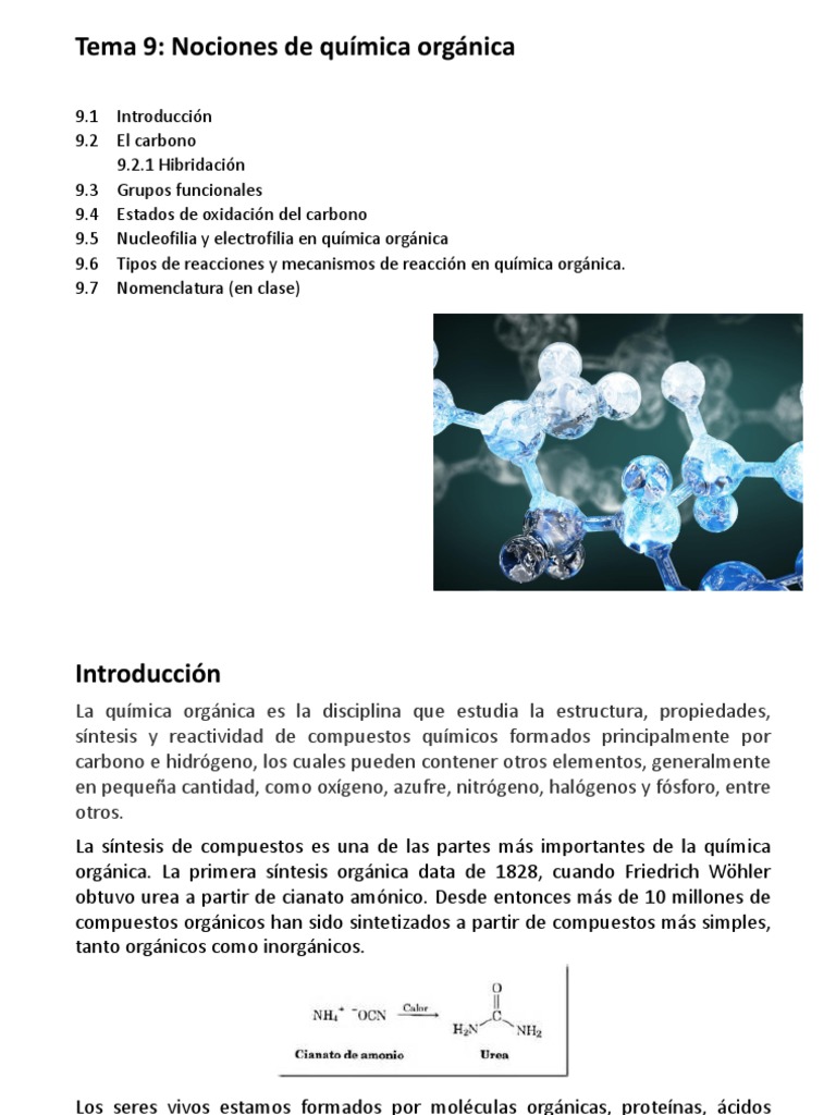 Tema9-Nociones de Quimica Organica | PDF | Química Orgánica | Química Tema9-Nociones de Quimica Organica | PDF | Química Orgánica | Química