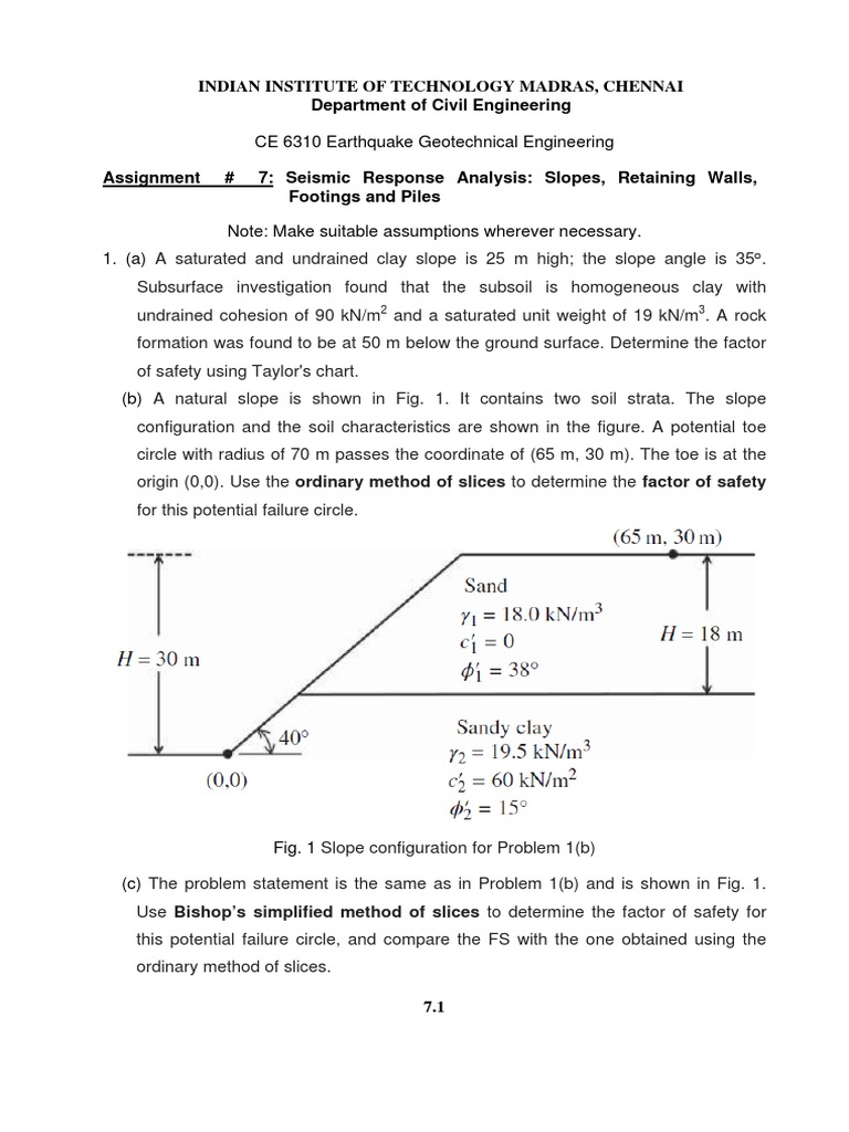 Assignment 77 | PDF | Geotechnical Engineering | Solid Mechanics