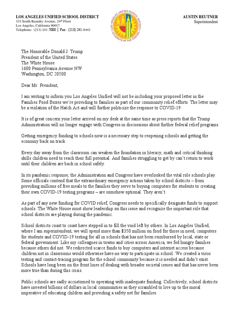 Oct 7 Trump Letter | PDF | Donald Trump | American Government