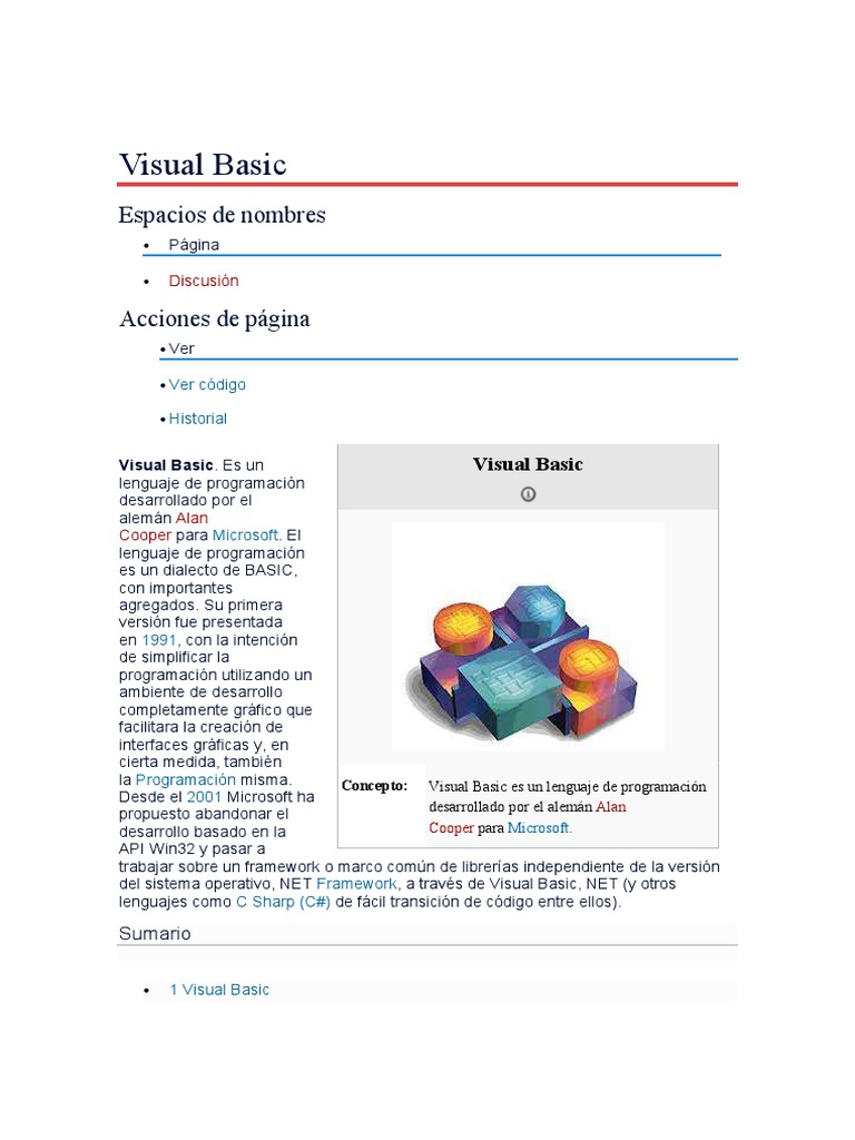 Visual Basic PDF | PDF | Básico | Programación de computadoras