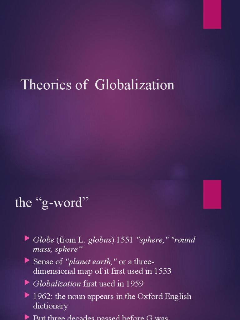 Theories of Globalization | PDF | World Systems Theory | Globalization