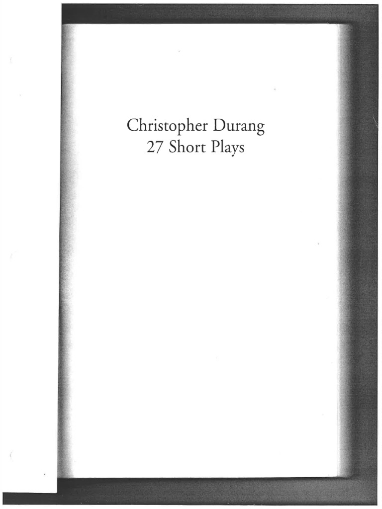 Christopher Durang Short Plays For April 2019 PDF | PDF