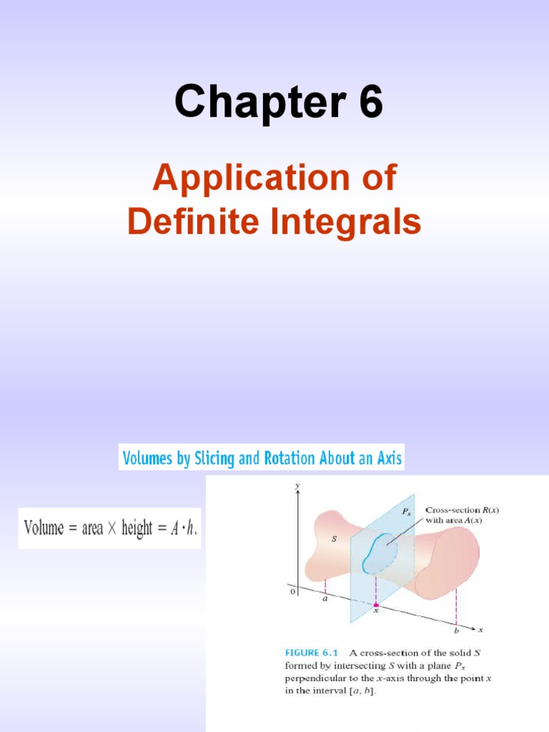 Volume Calculation Using Definite Integrals | PDF | Teaching Methods ...
