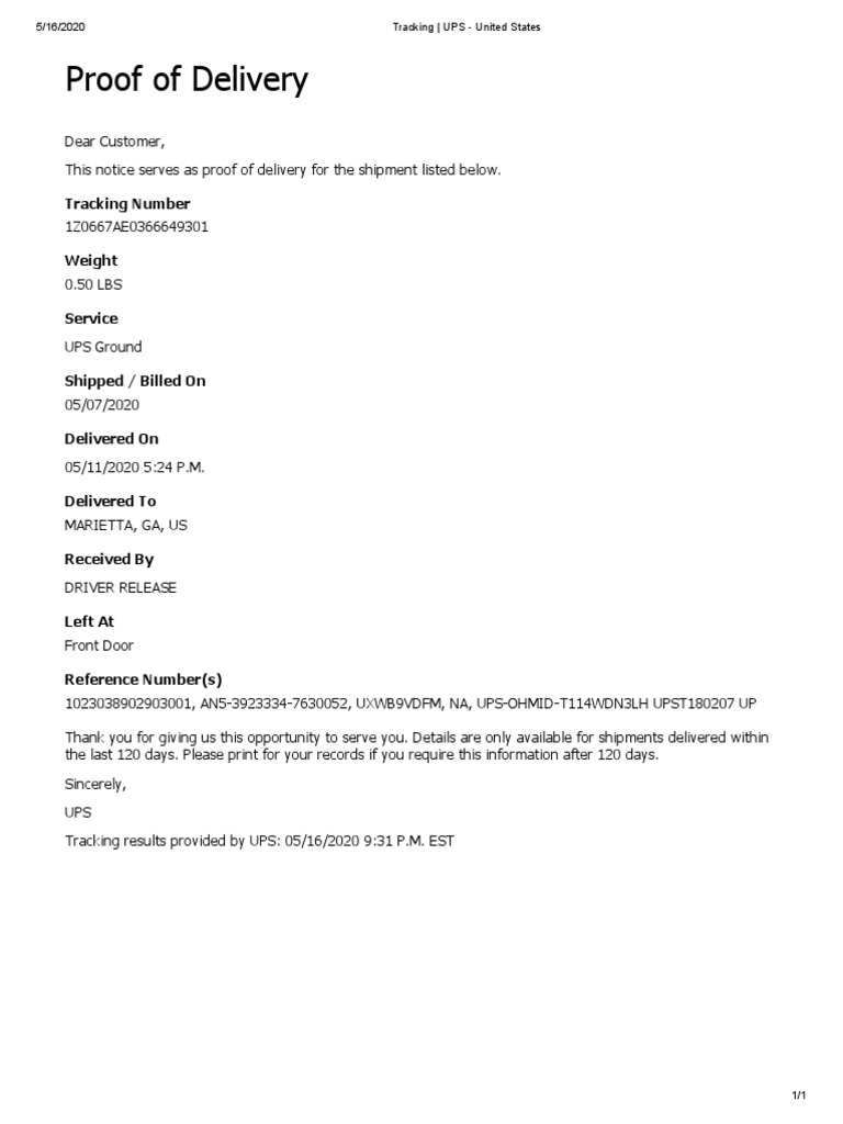 FAKE BIKE DELIVERY Notice From UPS | PDF