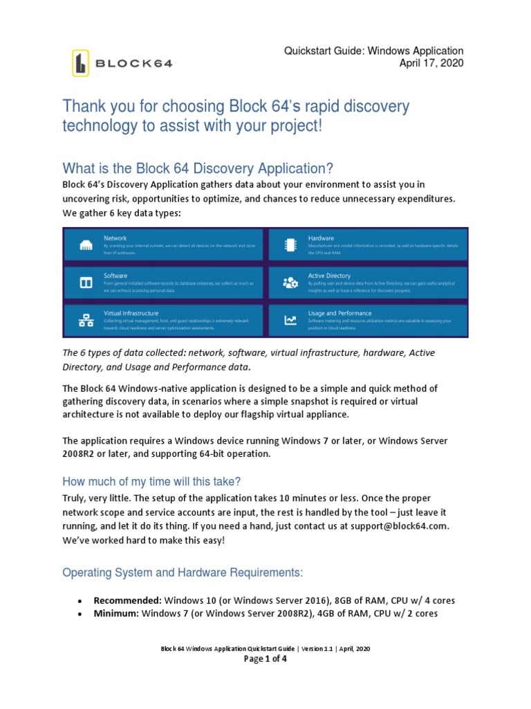 Block 64 Windows Application - Quickstart Guide v1.1 | PDF | Port ...