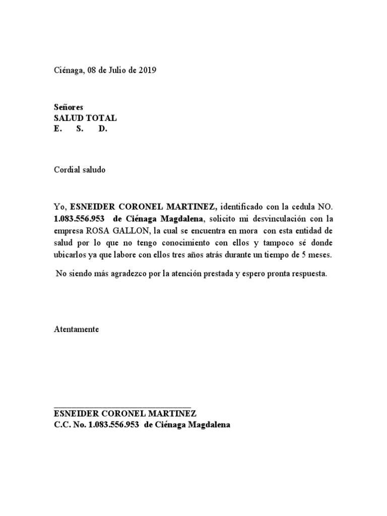 Carta de Retiro | PDF